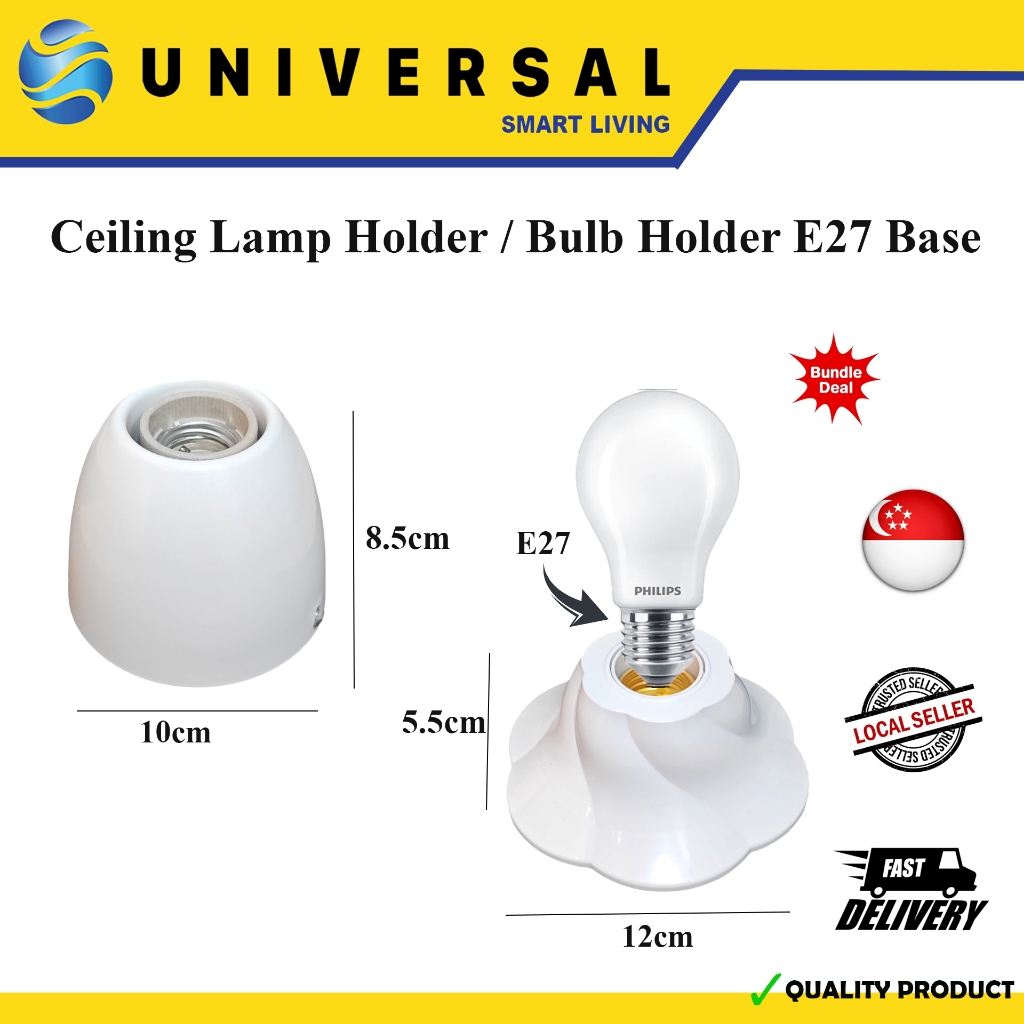 [SG SHOP SELLER] Ceiling Lamp Holder / Bulb Holder E27 Base | Shopee ...