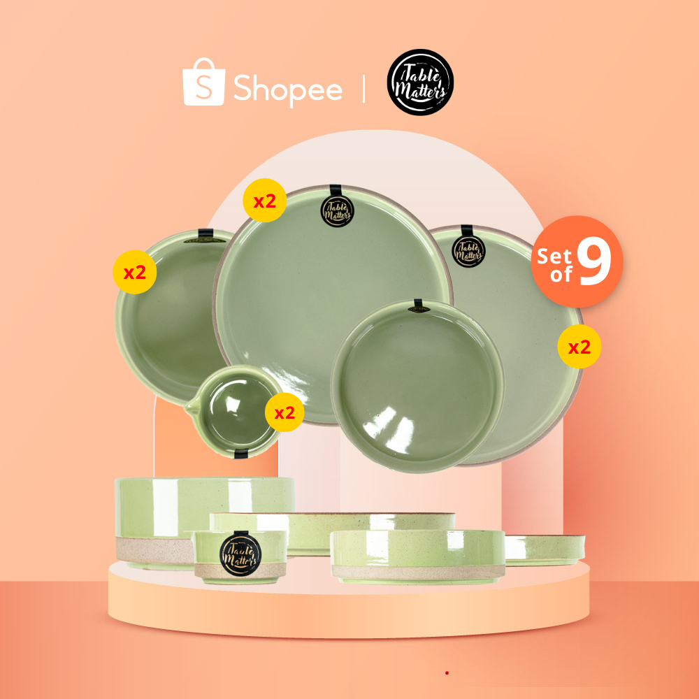 Shopee x Table Matters - Tsuya Sage 9PCs Dining Set worth SGD 157 Brand ...