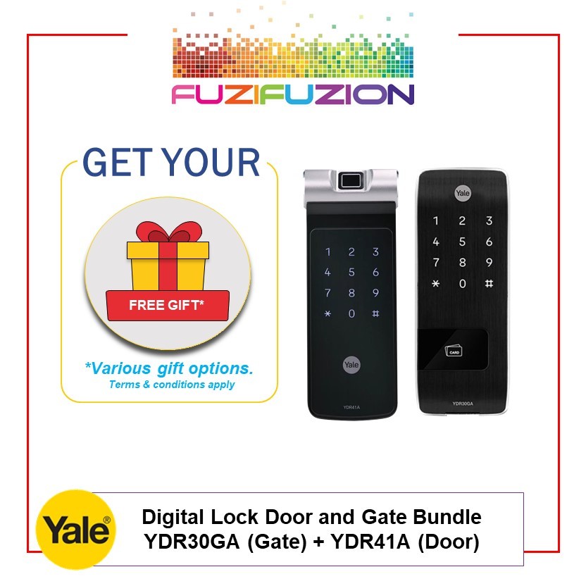 Yale YDR30GA Gate + YDR41A Digital Deadbolt Door Lock Bundle | Shopee ...