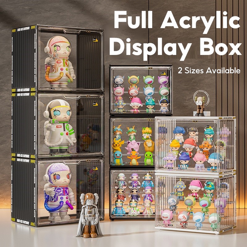Transparent Acrylic Display Case Blind Box Molly Popmart Figurines ...
