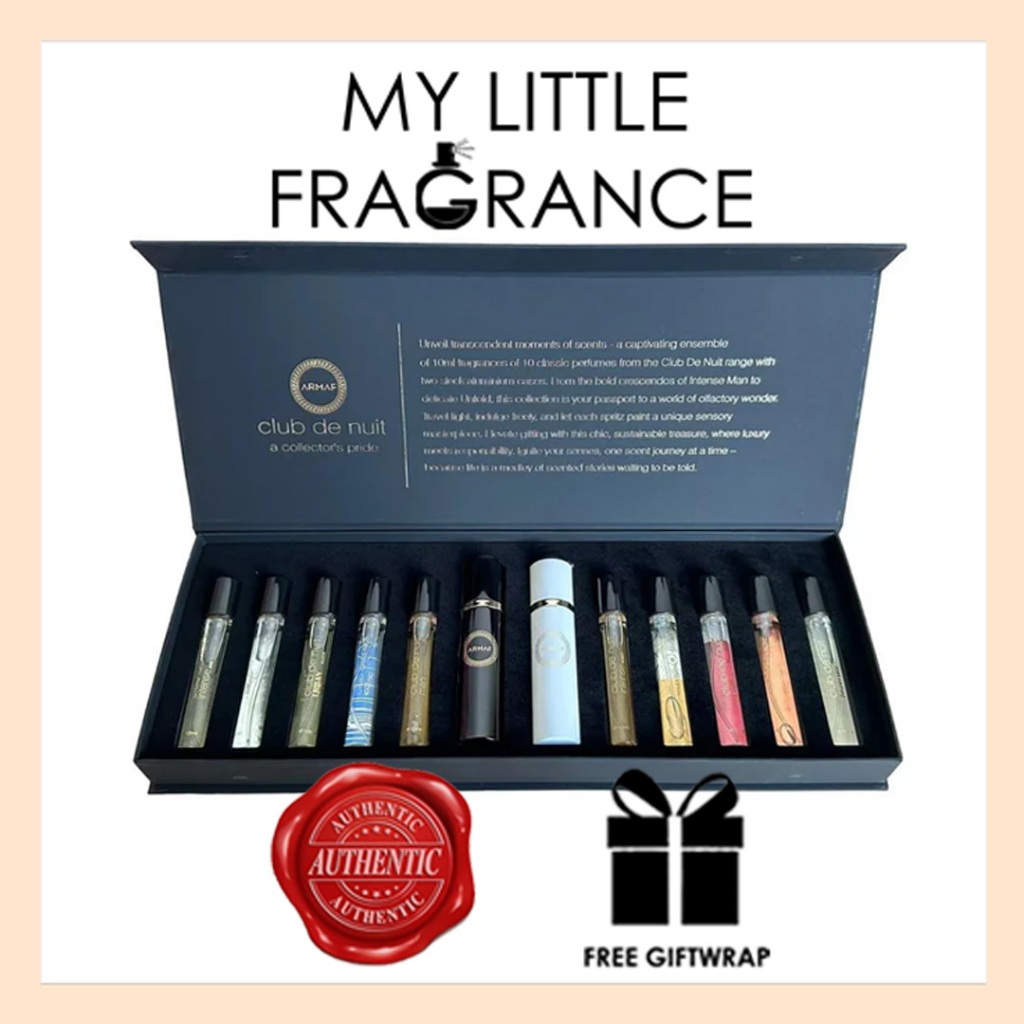 Armaf Club de Nuit Discovery Travel Gift Set (10 x 10ml + 2 Atomizers ...