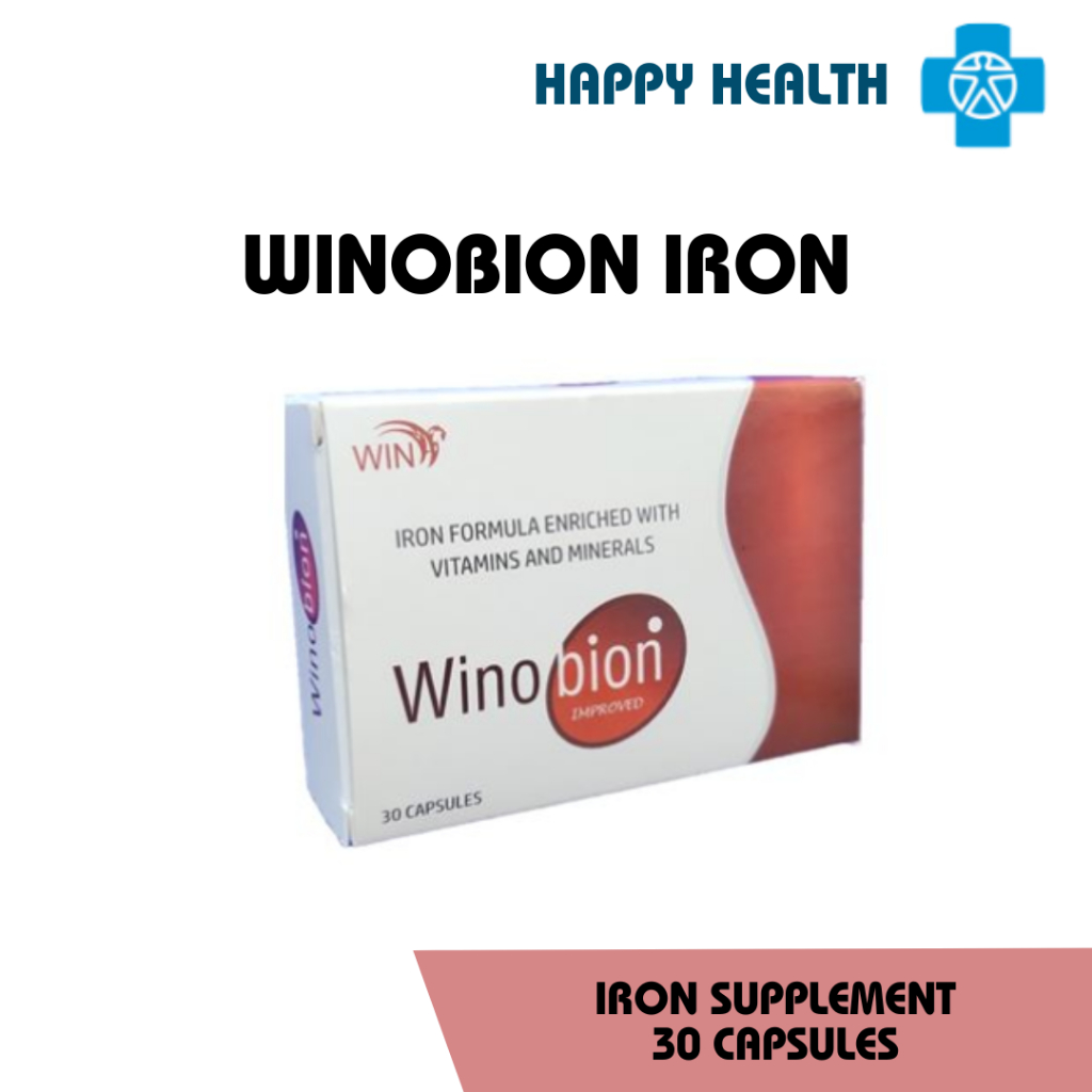 WINOBION Improved Iron Supplement (Exp: Feb 2026) with Vitamins and ...