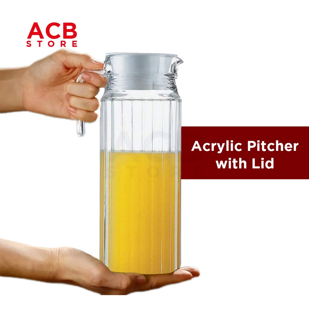 [SG STOCK] Clear Acrylic Pitcher with Lid 1.1L | Plastic Jug ...