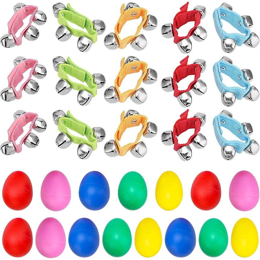 Baby Kids Rattles Hand Wrist Foot Bell Toys Musical Percussion Shakers ...