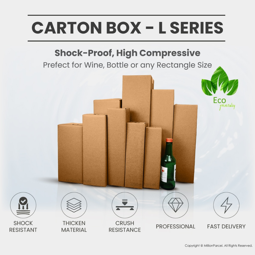 MillionParcel Rectangle Carton Box | Bottle Box | Wine Box | Packing ...