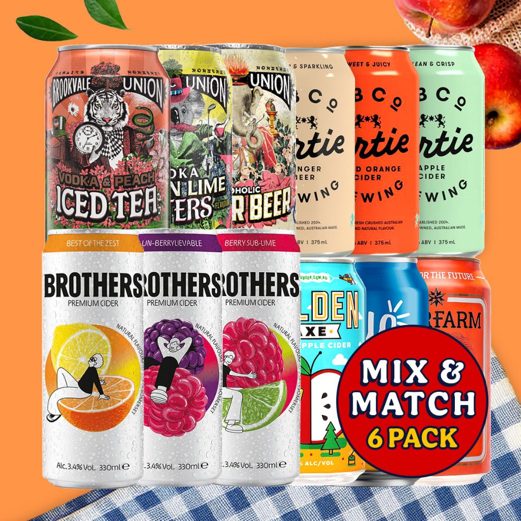 Brothers Premium Cider, Brookvale Alcoholic Ginger Beer, Iced Tea ...