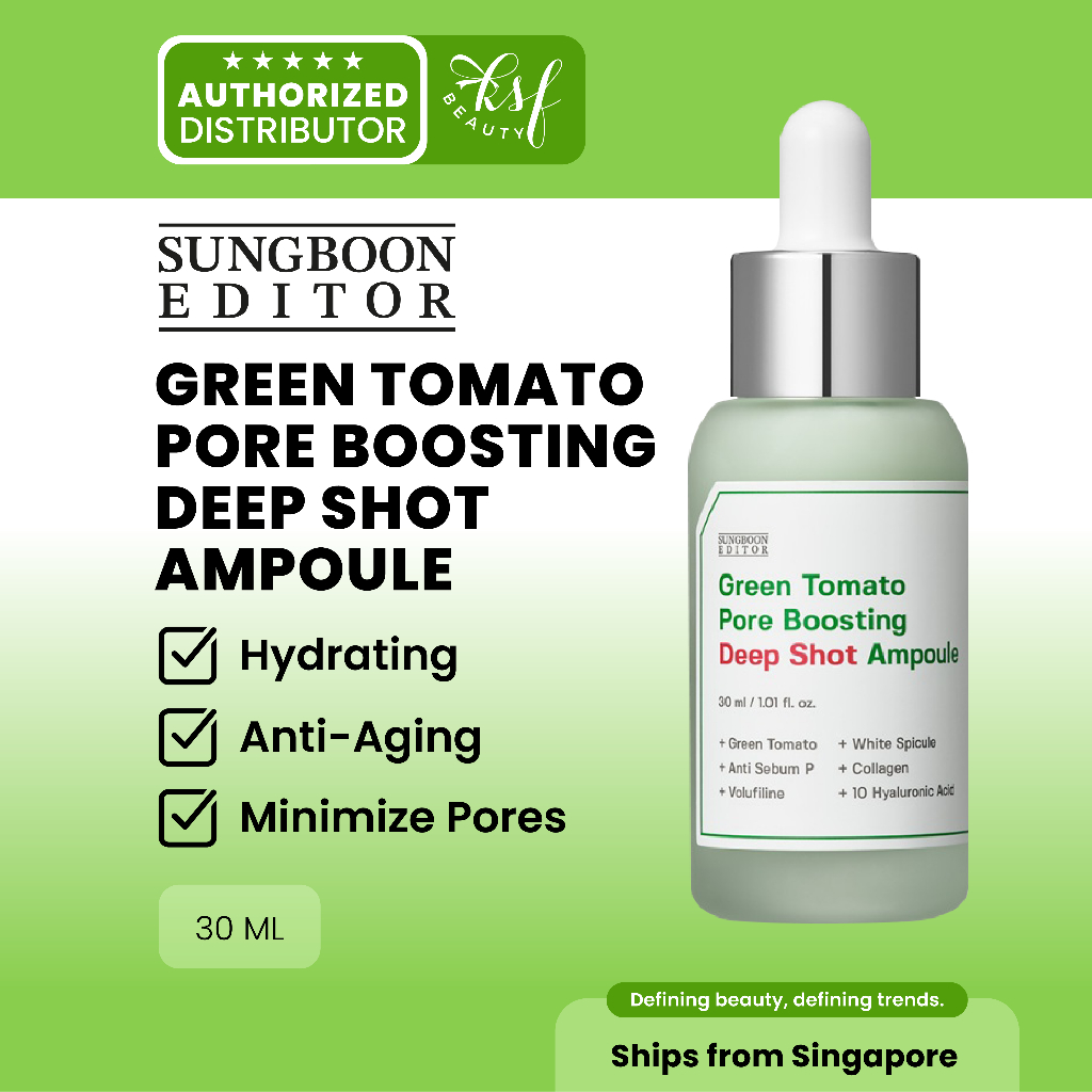 SUNGBOON EDITOR Green Tomato Pore Boosting Deep Shot Ampoule (30ml ...
