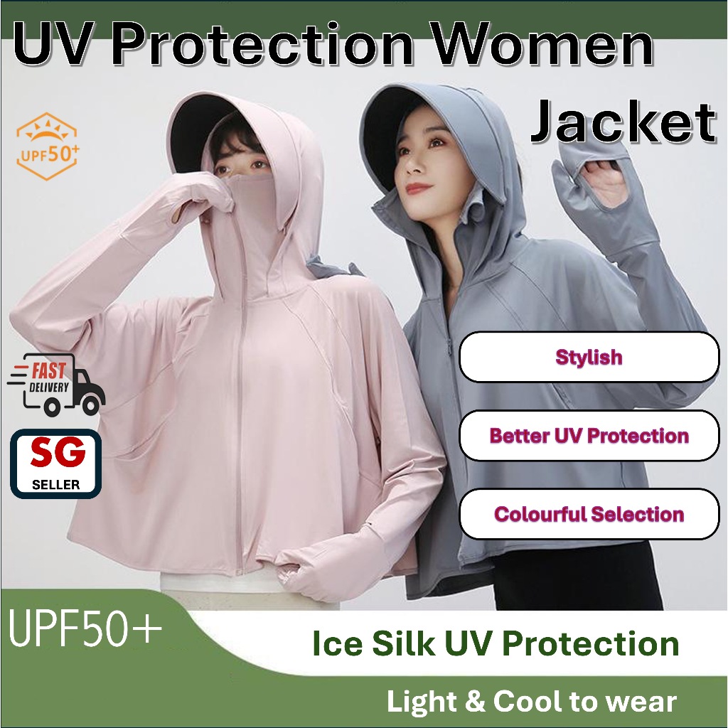 Trendy Ice-Silk UPF50 Sun Protection Woman Jacket Colourful Selection ...