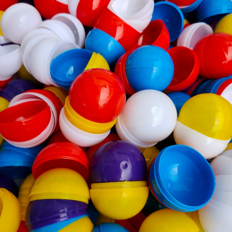 50pcs 50mm 5cm Solid Color Empty Plastic Ball Lucky Draw Ball Capsules ...