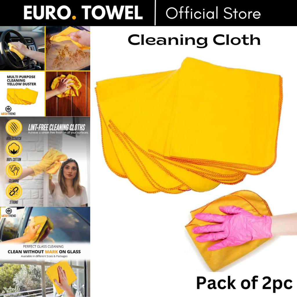 Yellow Duster 100% Natural Cotton Material For Strength Durability ...