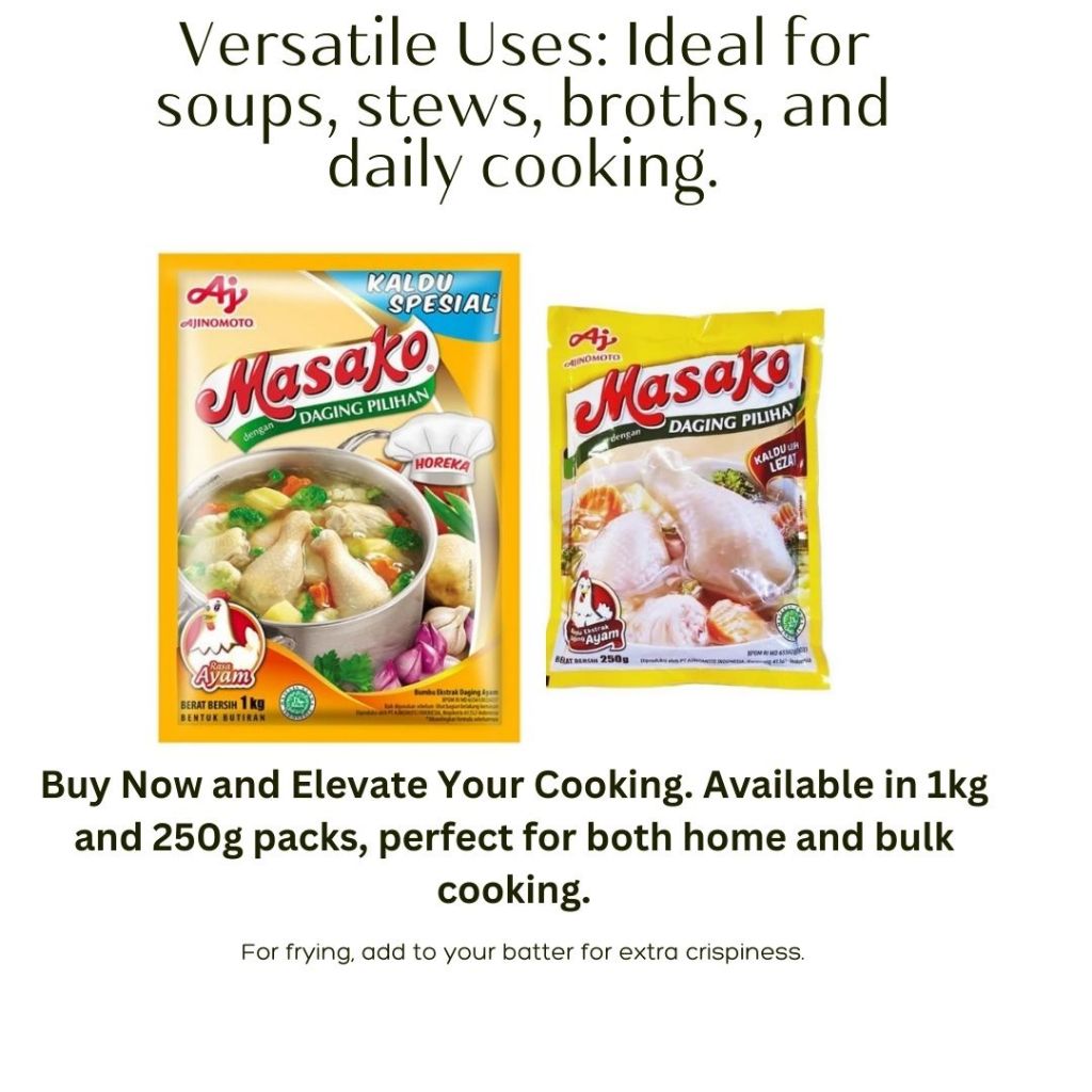 AJINOMOTO MASAKO BUMBU KALDU AYAM & SAPI 1KG & 250GR | Chicken & Beef ...