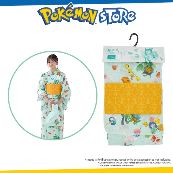 Pokémon Center Original Yukata & Obi Set Summer Festival (Free Size ...