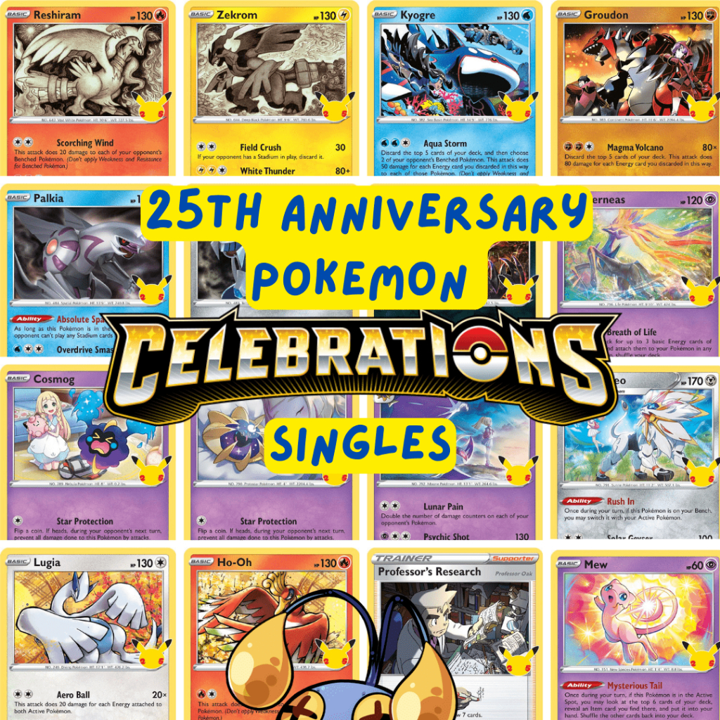 Pokemon TCG Celebrations 25th Anniversary Holo Foil Pokemon Cards ...