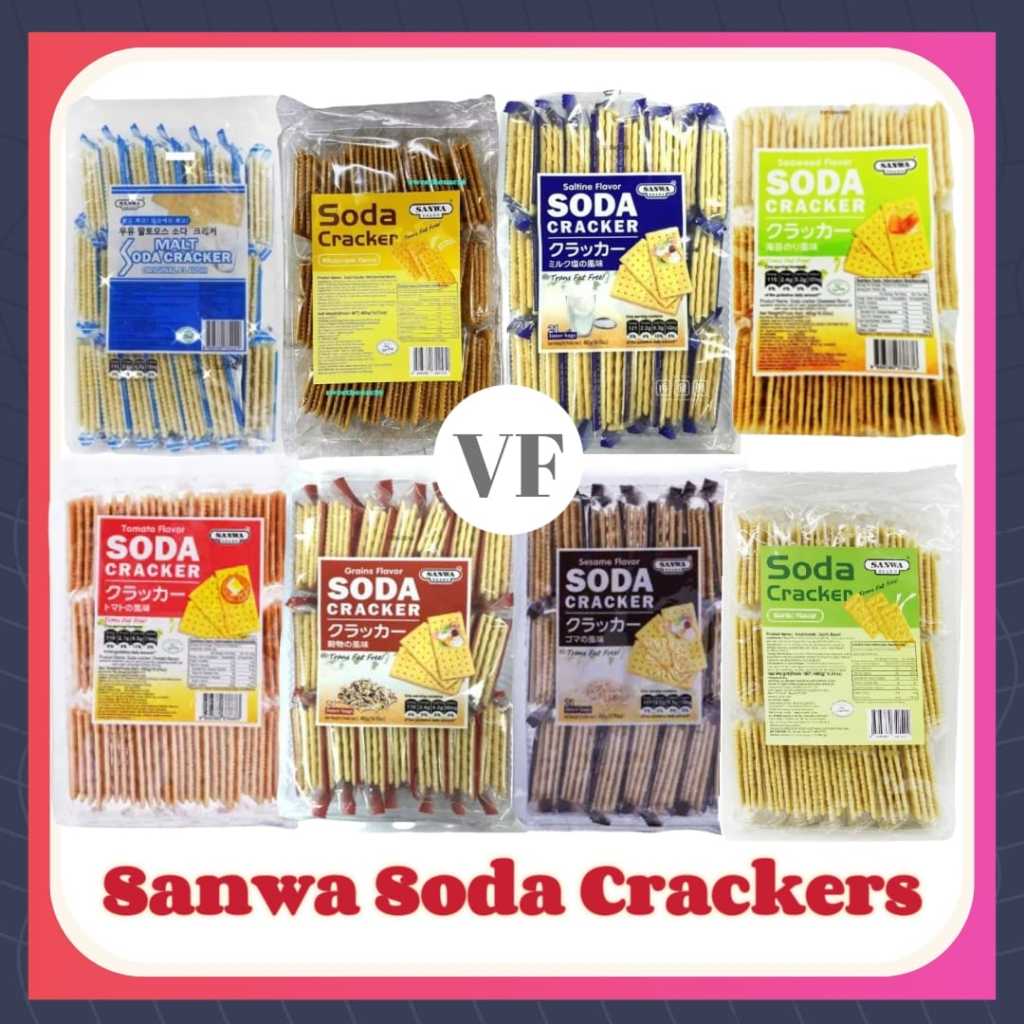 Sanwa Soda Crackers Saltine/Original/Sesame/Grains/Seaweed/Tomato ...