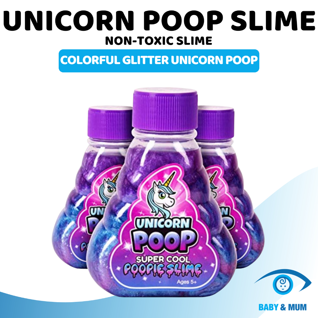 Magical Colorful Glitter Unicorn Poop and Sanrio Cube Cute Slime | Non ...