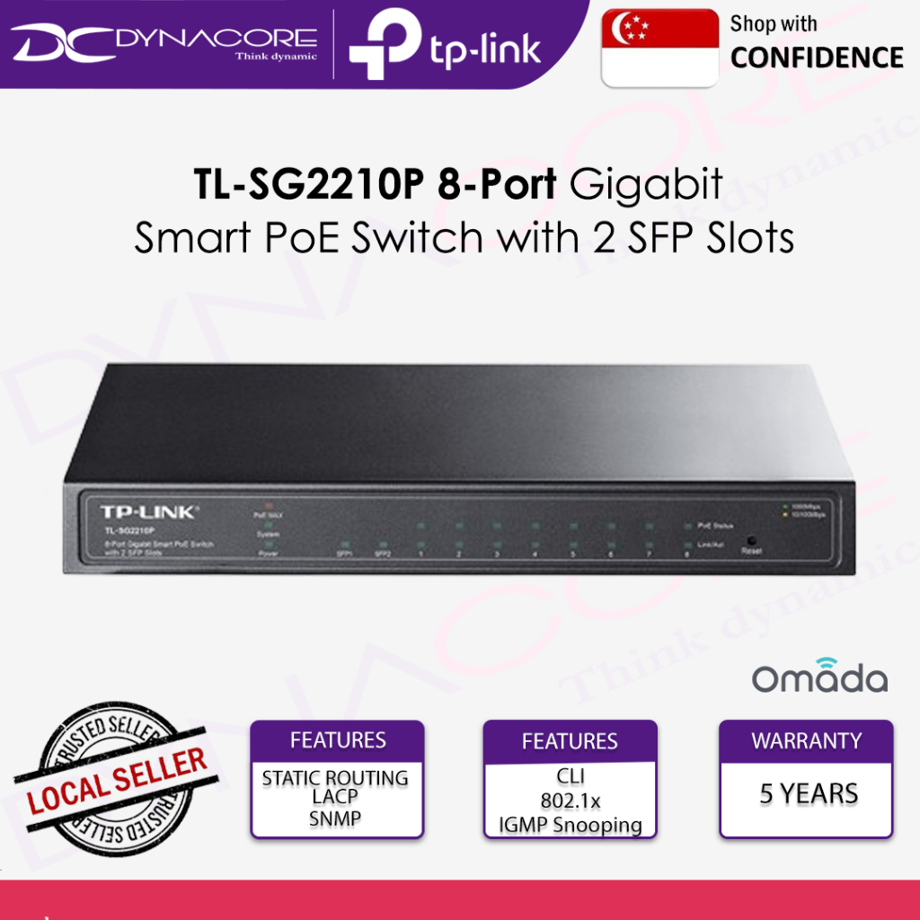 TP-Link TL-SG2210P JetStream 10-Port Gigabit Smart Switch with 8-Port ...