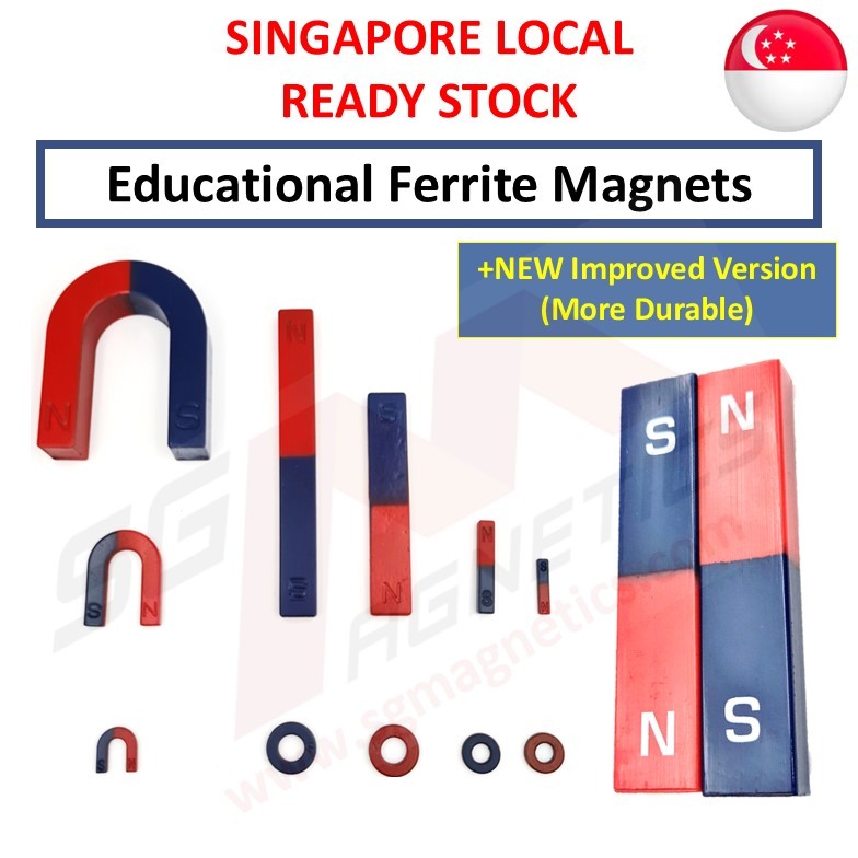 Educational WEAK Magnets - Ceramic Bar Ring UShape Horseshoe Attract ...