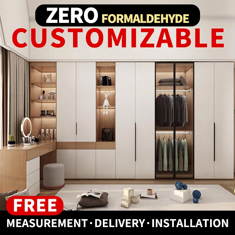 Bedroom Wardrobe Small Unit Modern Simple Wooden Wardrobe with Storage ...