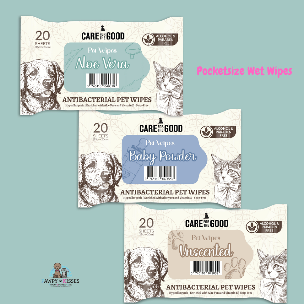Care For The Good Wet Wipe 20 Pieces l Pawpy Kisses | Shopee Singapore