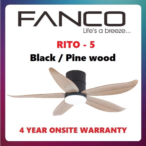 FANCO CO-FAN RITO-5 DC ceiling fan with 3 tones LED light and Remote ...