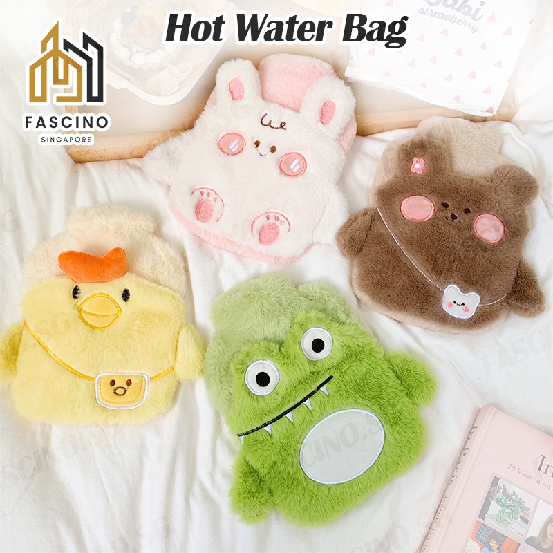 【SG】Hot Water Bag Cartoon Cute Removable and Washable Portable Anti ...