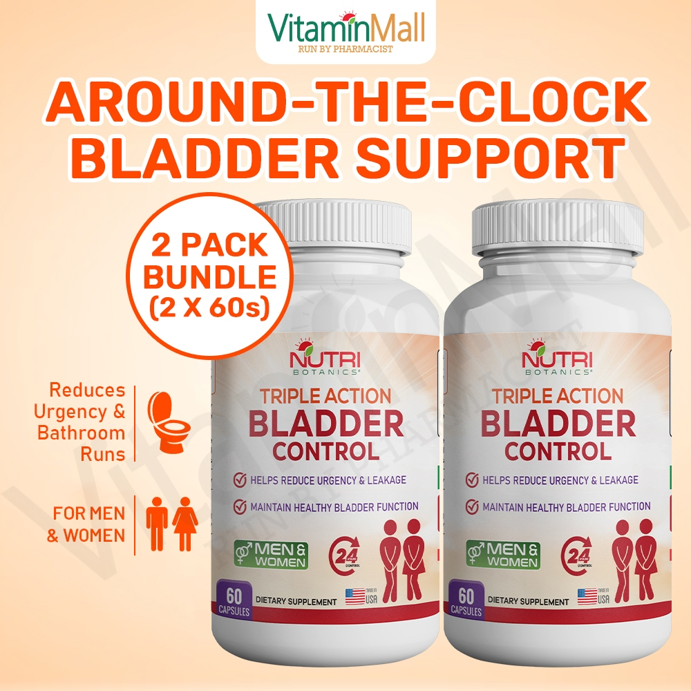 [TWIN PACK] Nutri Botanic Triple Action Bladder Control Supplement ...