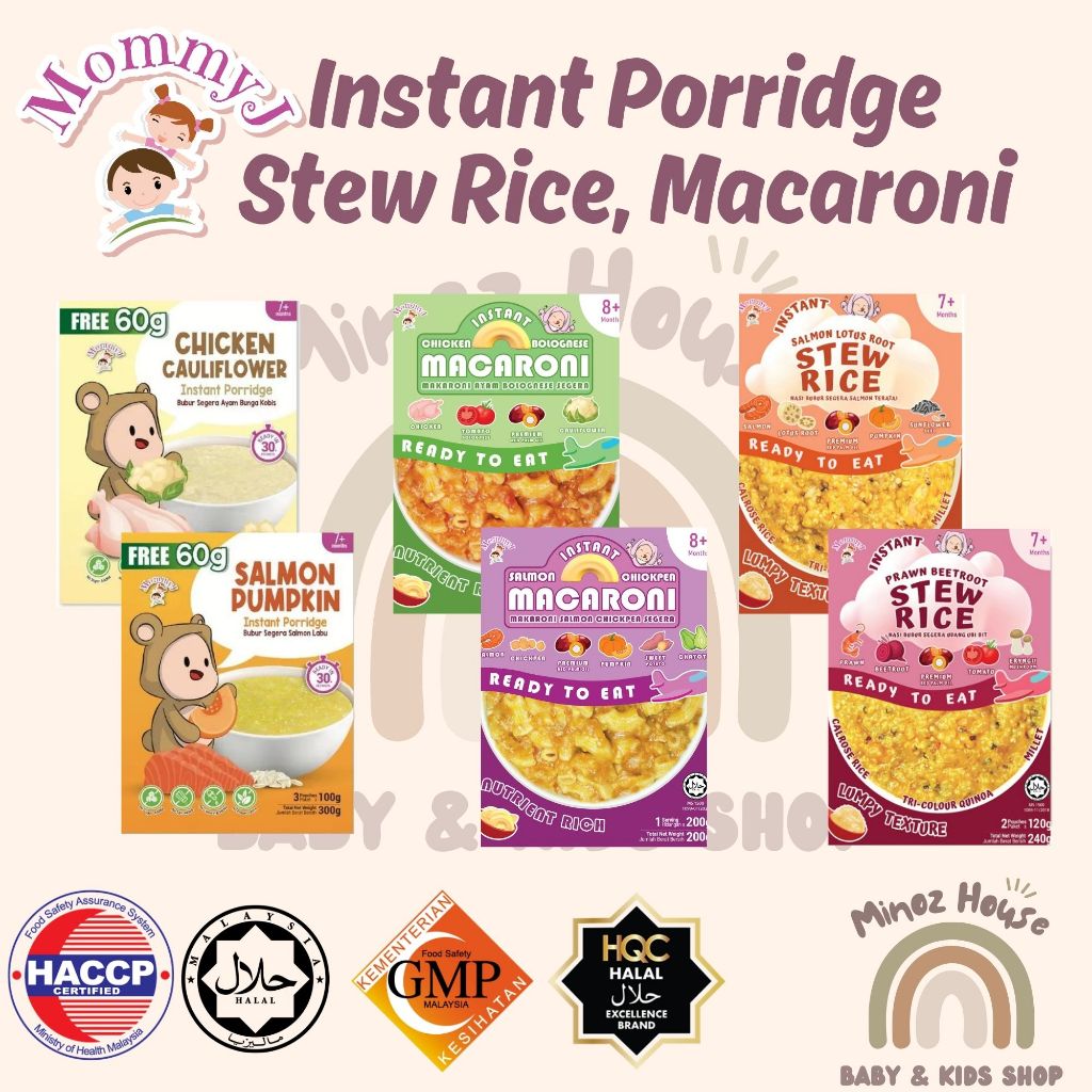 MommyJ Baby Instant Porridge 7m+ (300g) MommyJ Instant Stew Rice Prawn ...