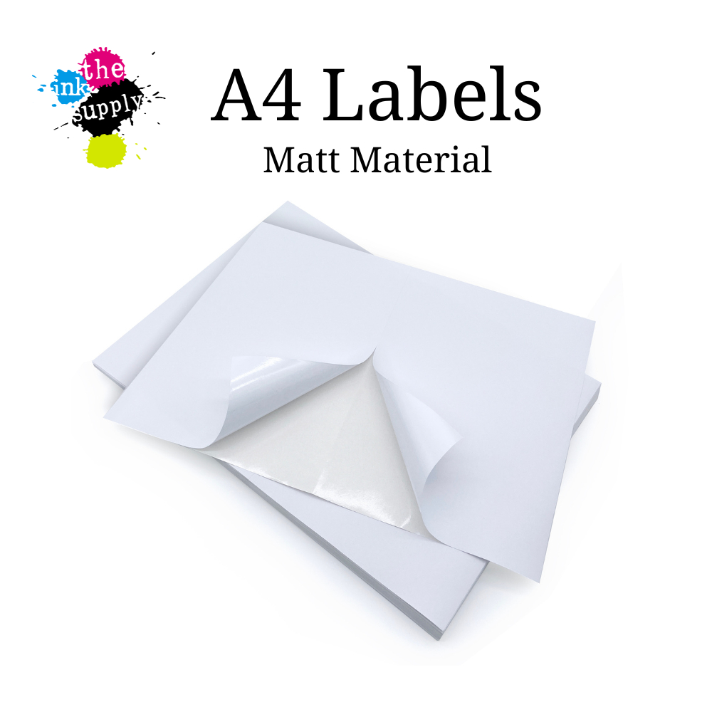 A4 Matt White Sticker Label Paper for Inkjet & Laser Printer for ...