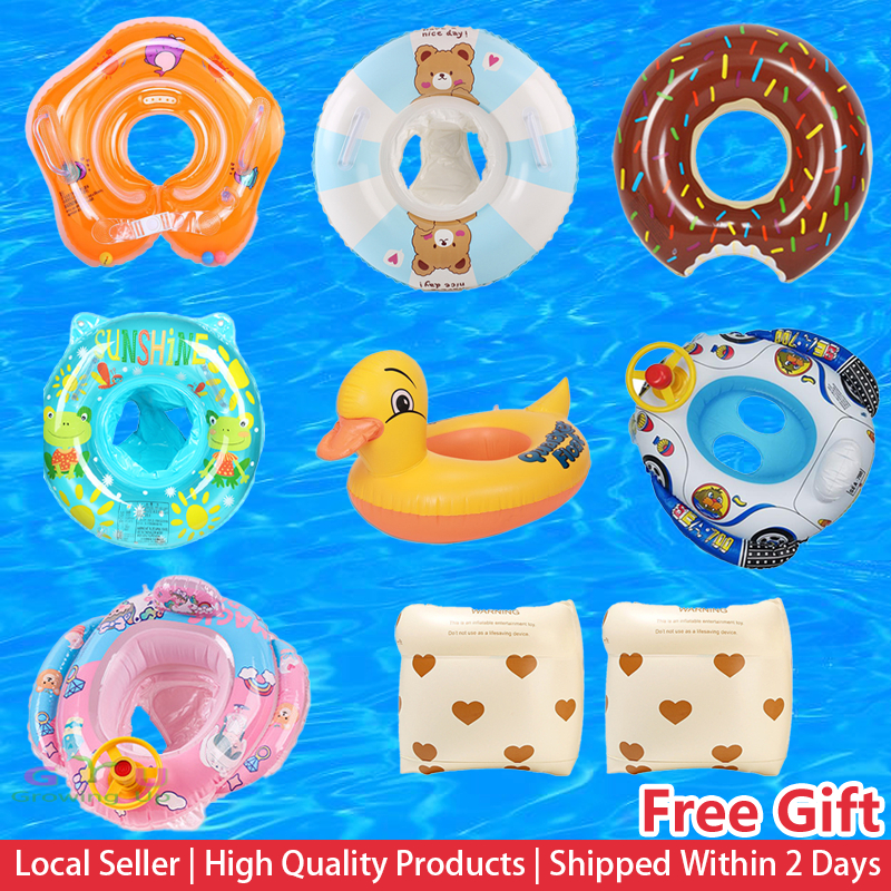 GU[SG Stock] Inflatable Neck Seat Arm Float Baby Kids Lifebuoy Swimming ...