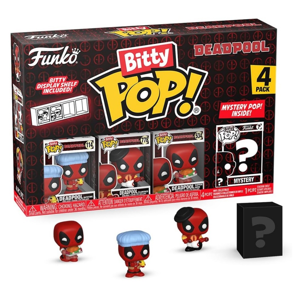 Funko Bitty POP! Marvel Deadpool 4-Pack Series - Deadpool (Bathtime ...