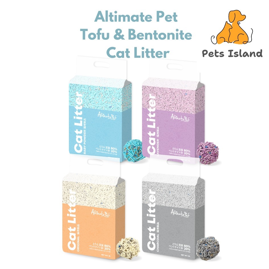 Altimate Pet Tofu & Bentonite Clumping Cat Litter 6L - Quick Clumping ...
