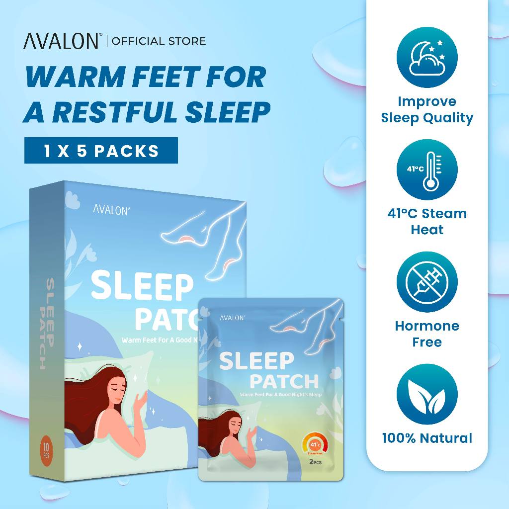 AVALON Sleep Patch 5 Packs | Improves Sleep Quality, Relieves Cold Feet ...