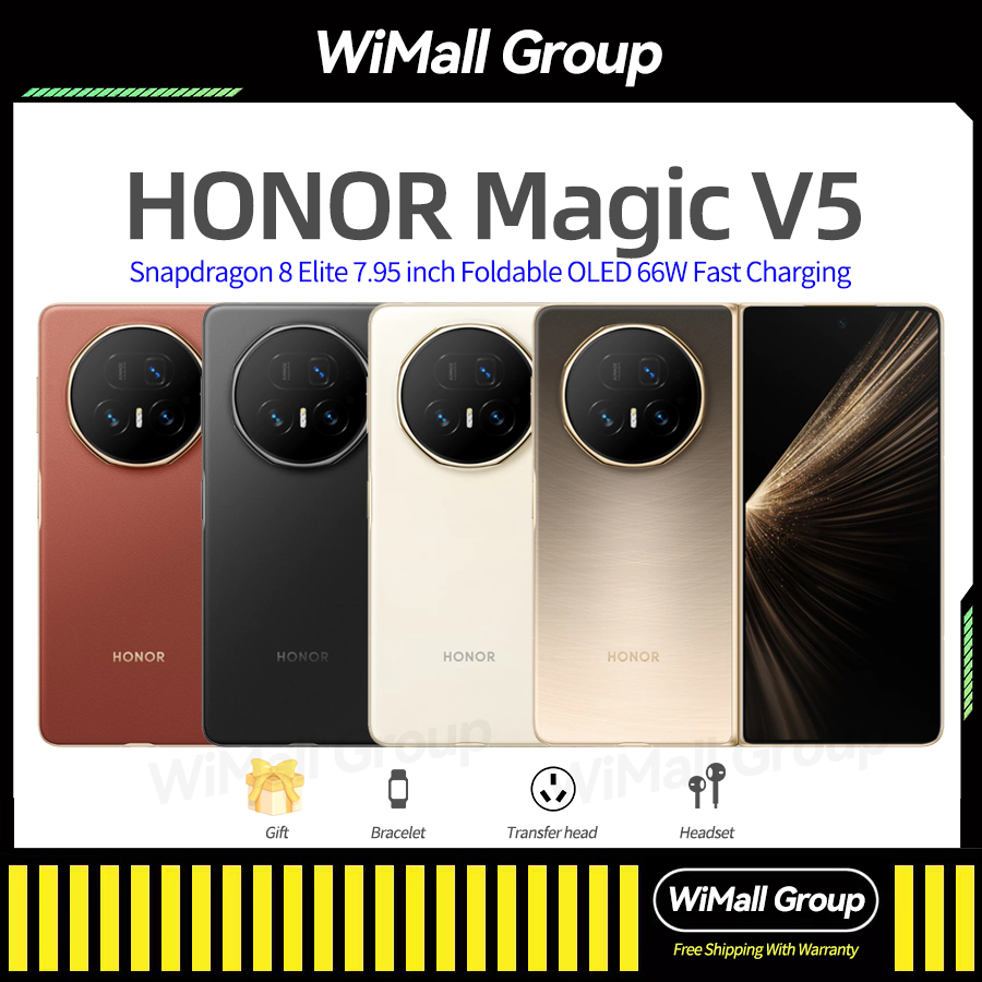 Honor Magic V5 Fold Phone Snapdragon 8 Elite 7.95 inch 5820mAh 66W ...