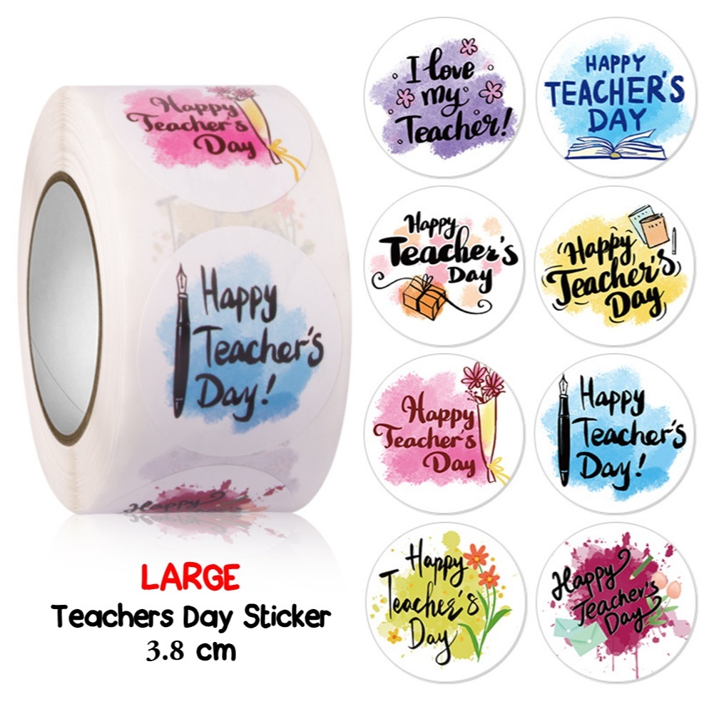 Large Teacher Day Stickers l Label Stickers l WaterProof Sticker l Gift ...