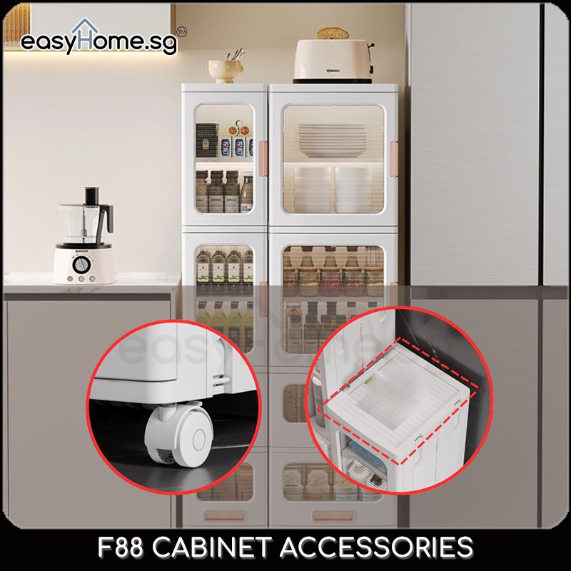 Easyhome.sg Slim Cabinet F88 / Plastic Storage Drawers Top Cover Wheels ...