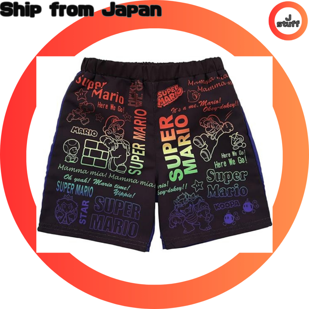 [Bandai] Super Mario Surf Pants,Black Children's Clothing, Swimwear ...