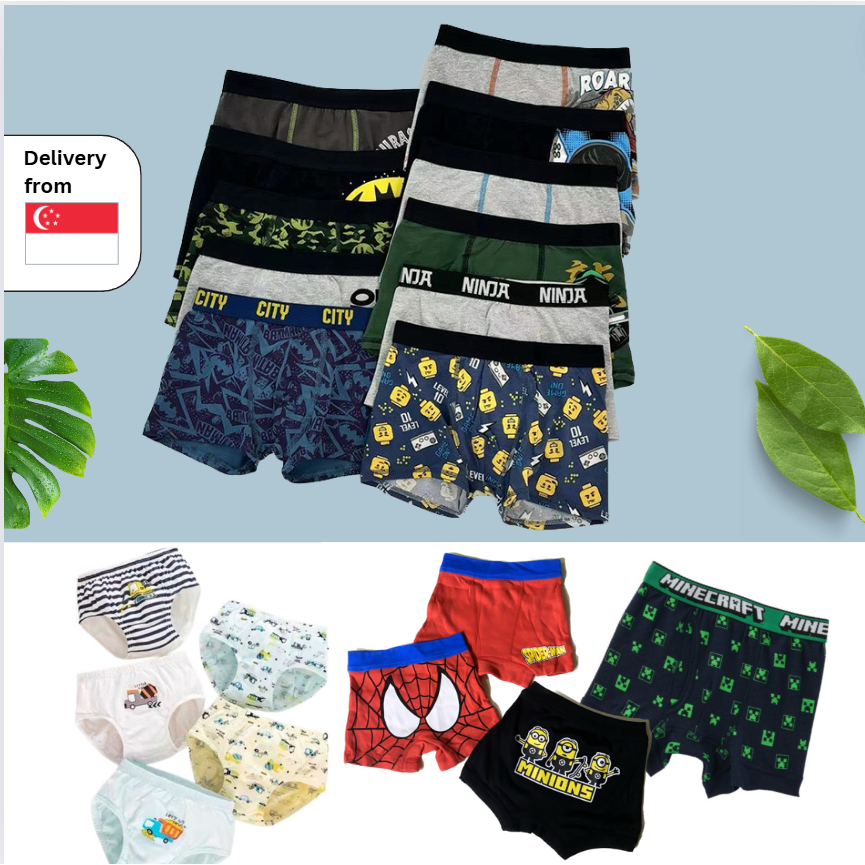 [Bundle]Kids Underwear Boxer Panties Minecraft Lego Cotton Boy ...