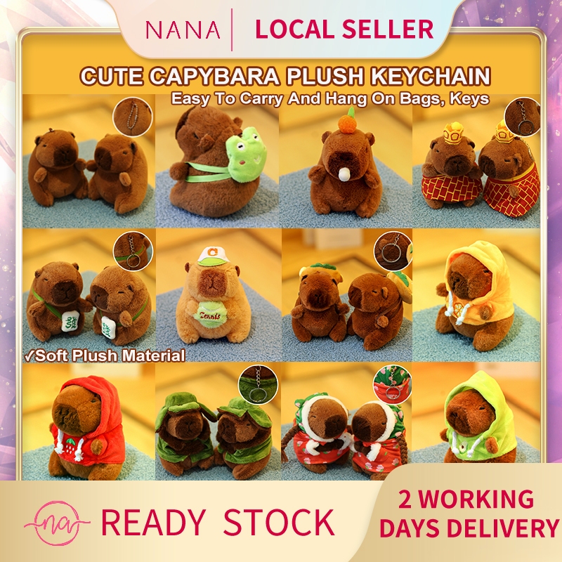 [SG]Cute Capybara Plush Keychain Capybara Pendant Squishy Toy Capybara ...