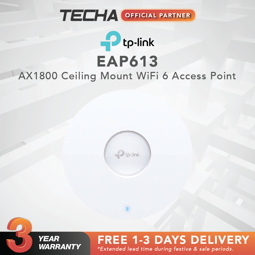 TP-Link EAP613 | AX1800 Ceiling Mount WiFi 6 Access Point | Shopee Singapore