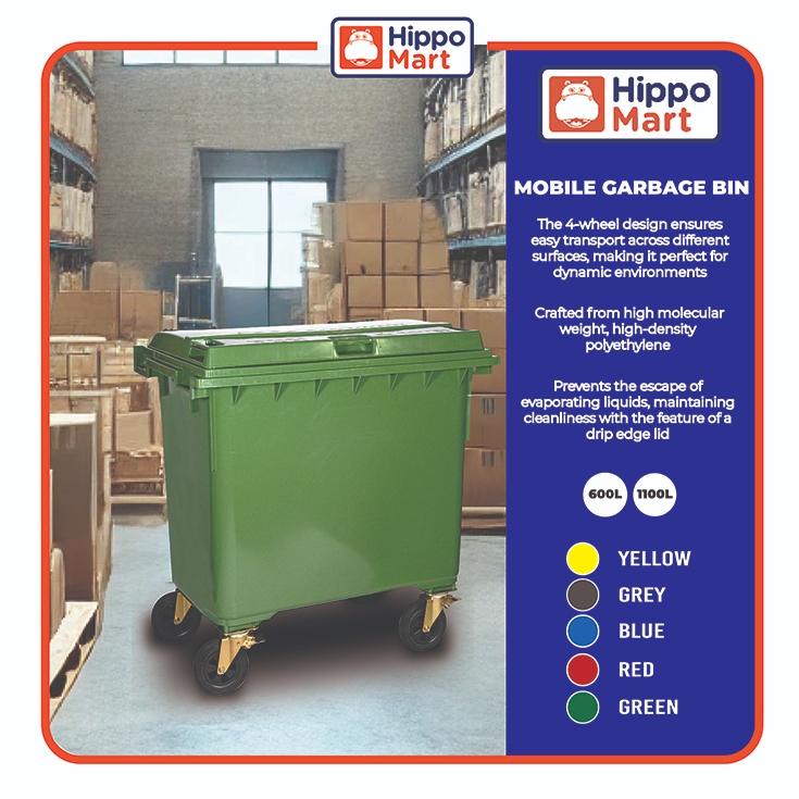 Mobile Garbage Bin | MGB | 660L, 1100L | Trash Bin | Commercial Bin ...