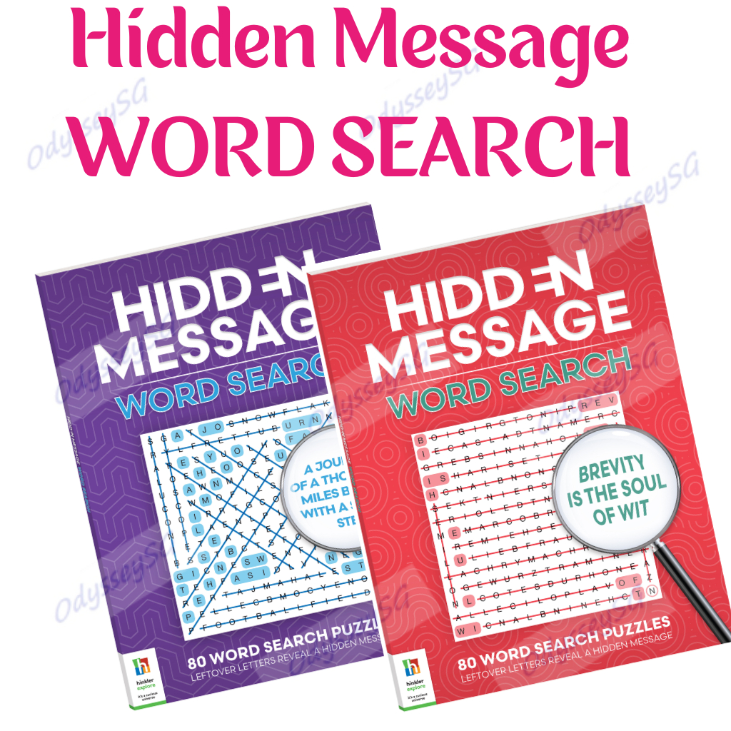 Hidden Message WordSearch Puzzle - 2 Volumes - 80 Puzzles Each Book ...