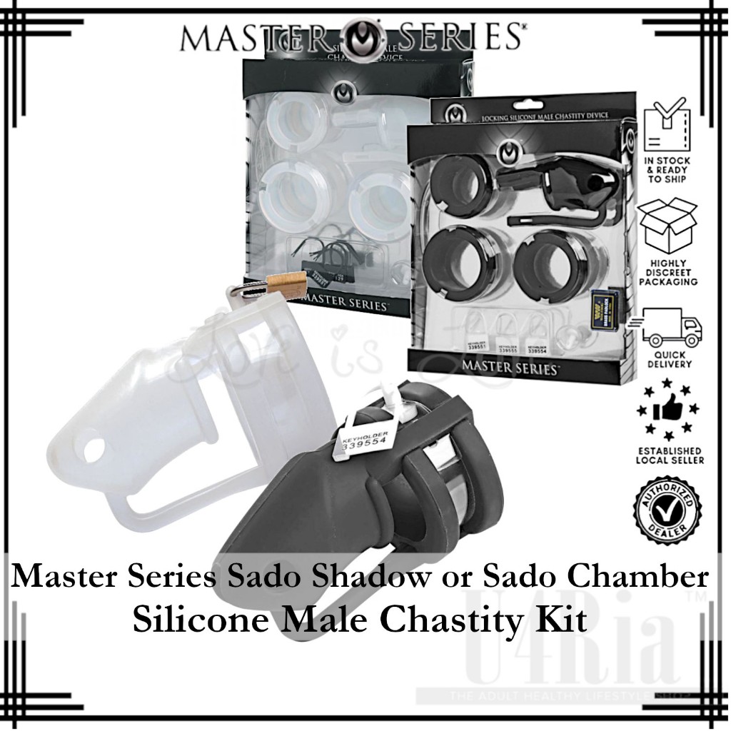 Master Series Silicone Male Chastity Kit Sado Shadow or Sado Chamber ...