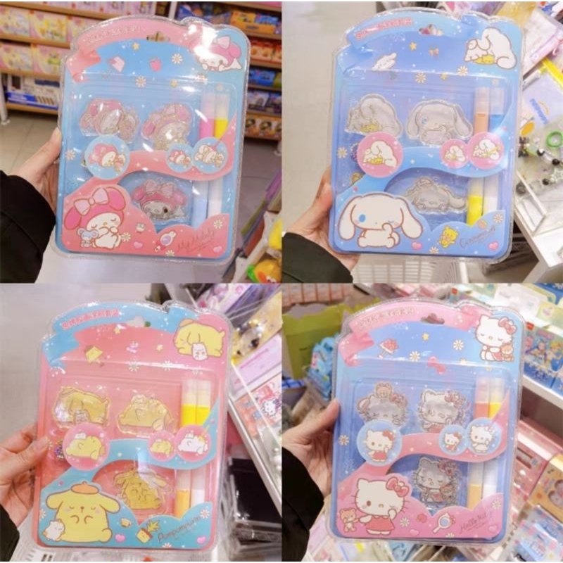 Sanrio Miniso Non Bake Glue paint DIY Kit Cinnamoroll My Melody Hello ...