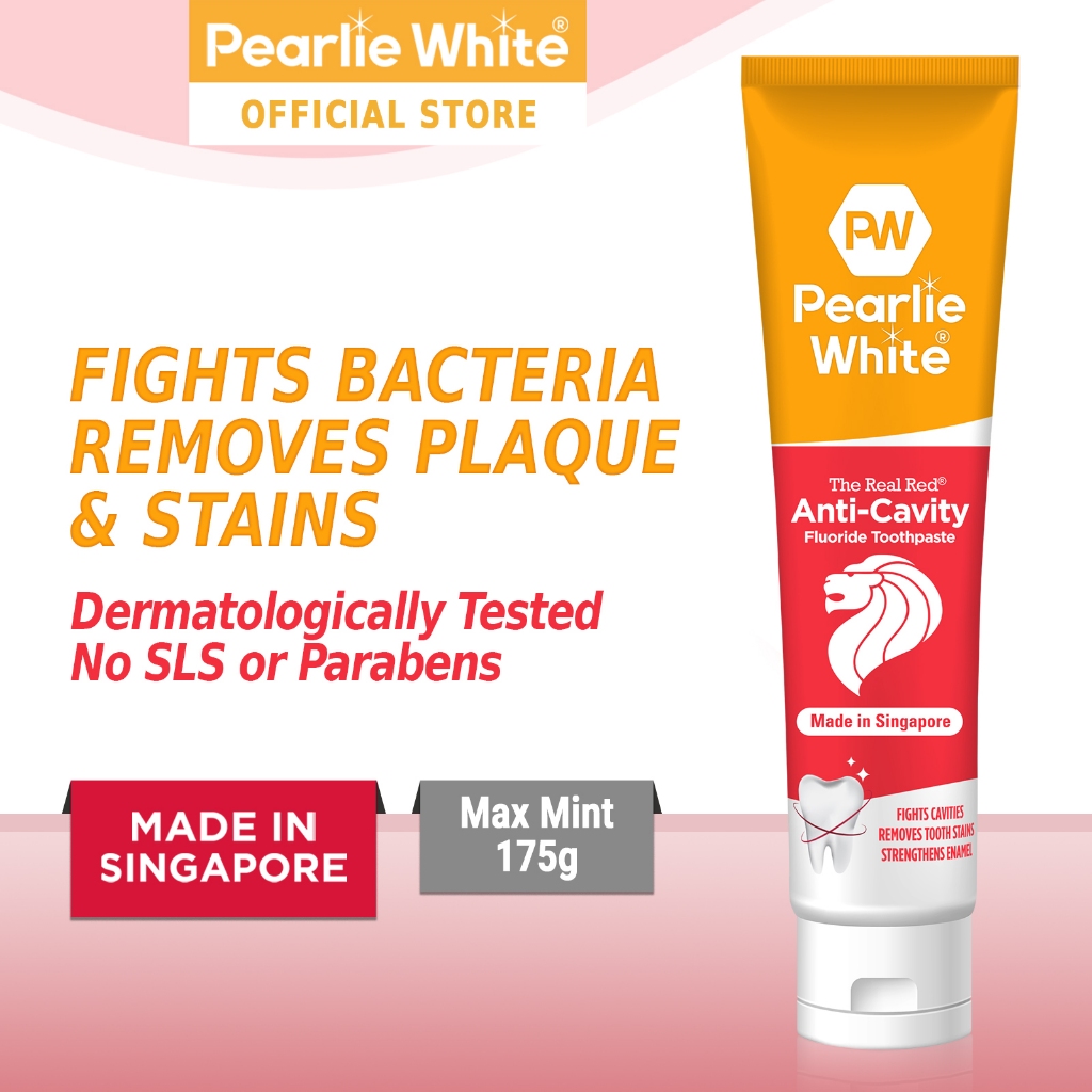 Pearlie White The Real Red Anti-Cavity Fluoride Toothpaste 175g ...
