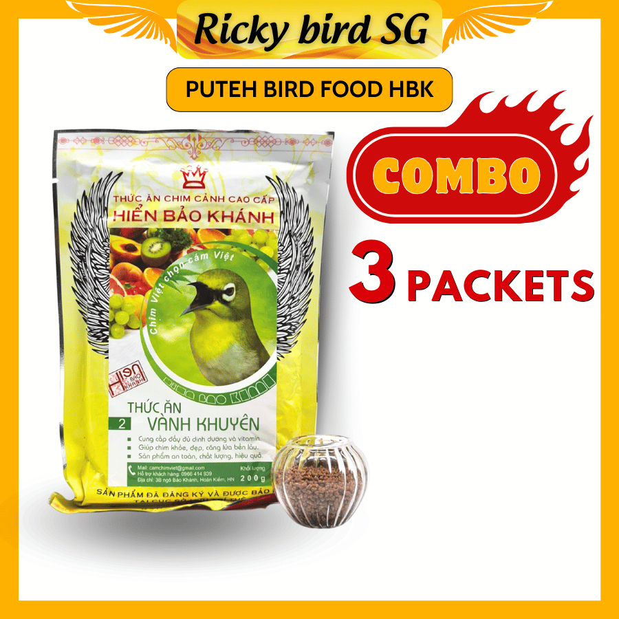 Puteh food Hien Bao Khanh - Mata puteh bird food Ricky SG (COMBO 3 ...