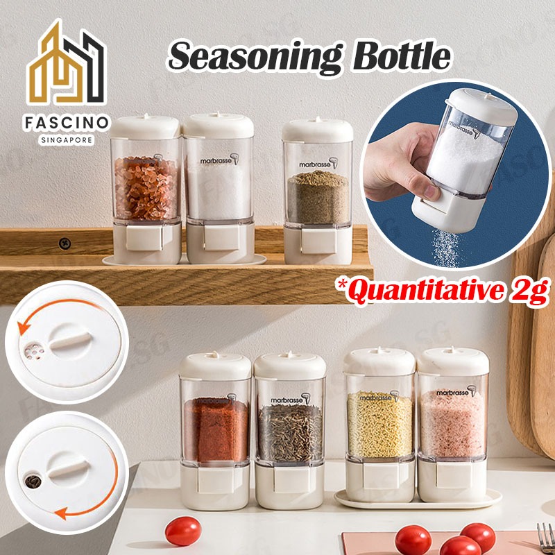 【SG】Quantitative 2g Salt and Pepper Shaker Press-Type Seasoning Bottle ...