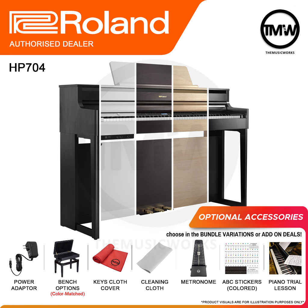 Roland HP704 Digital Piano 88 Keys Full Weighted Hammer Action Upright HP 704 [LIMITED STOCK ...