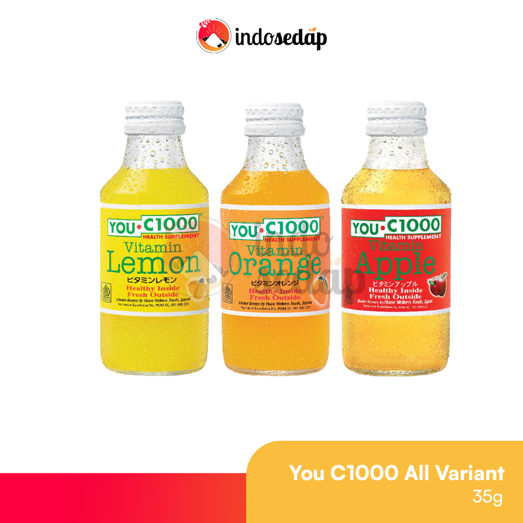 YOU C1000 Vitamin Bottle Drink (Lemon / Orange / Apple) 140ml x 30 CARTON | Shopee Singapore