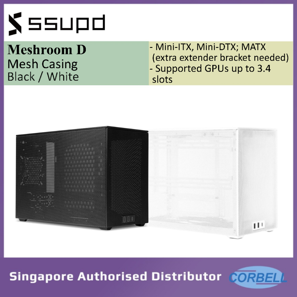 SSUPD MESHROOM D MESH DESKTOP SMALL CHASSIS CASING Mini-ITX, Mini-DTX ...