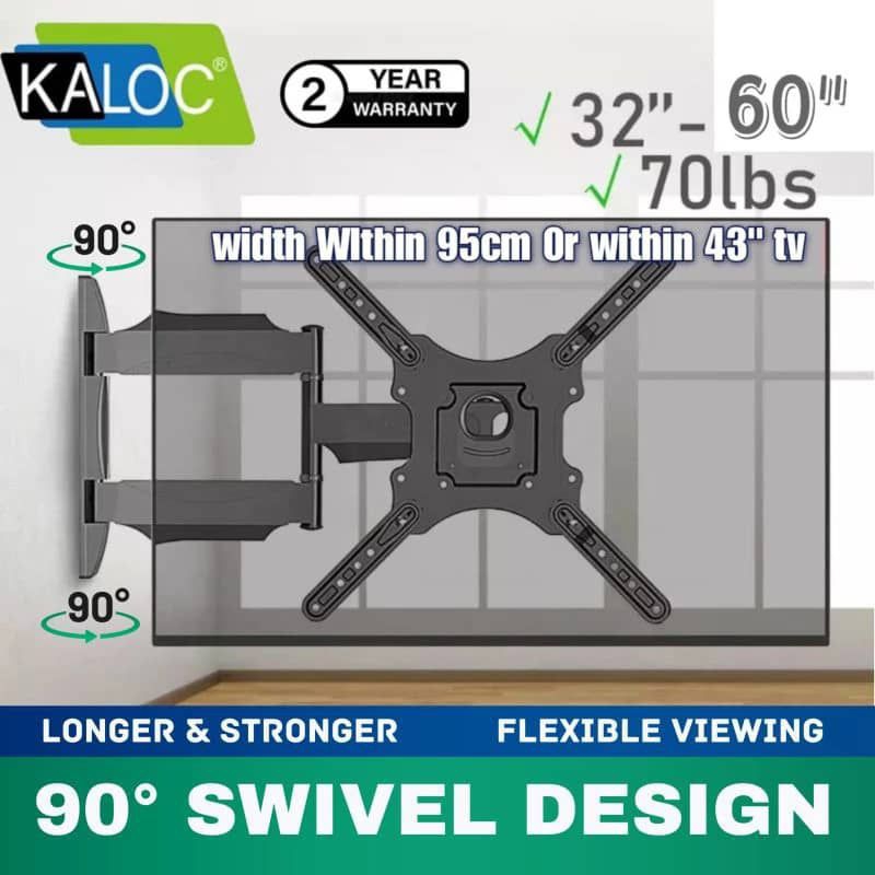 KALOC X4 FITS 32"-60" HEAVY DUTY SPCC STEEL FULL MOTION CANTILEVER LED ...
